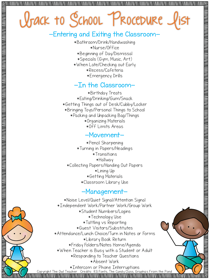 Teaching Procedures The Owl Teacher By Tammy DeShaw teaching-procedures-the-owl-teacher-by-tammy-deshaw